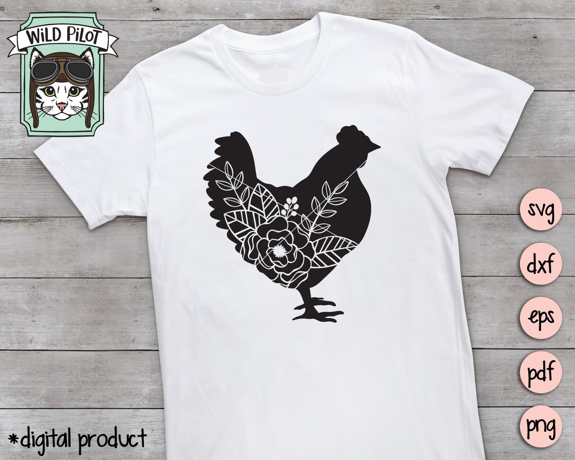 Chicken SVG Chicken Silhouette SVG Chicken Clipart Pretty - Etsy