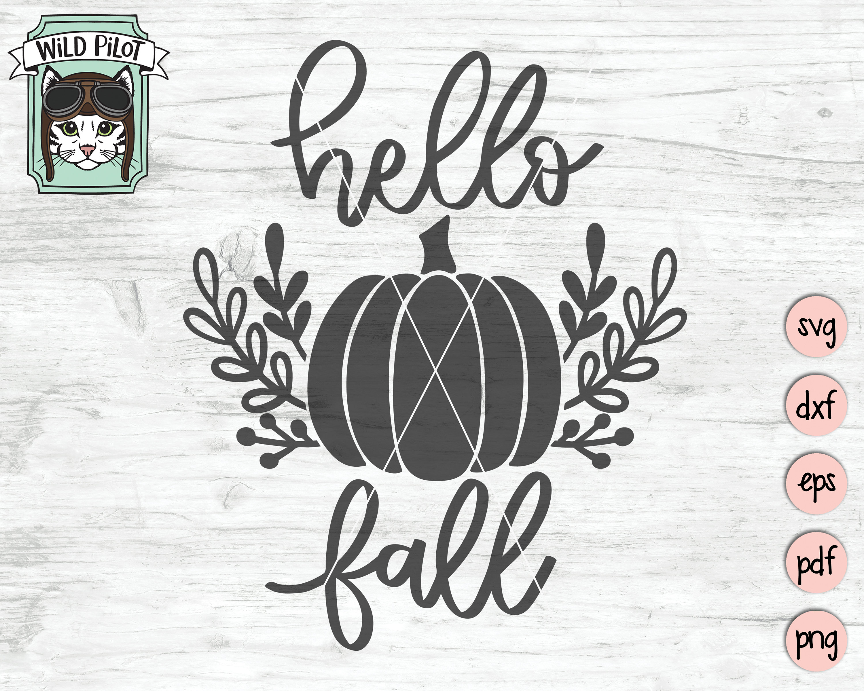 Hello Fall SVG, Pumpkin SVG, Fall Svg File, Fall Cut File, Fall Wreath ...