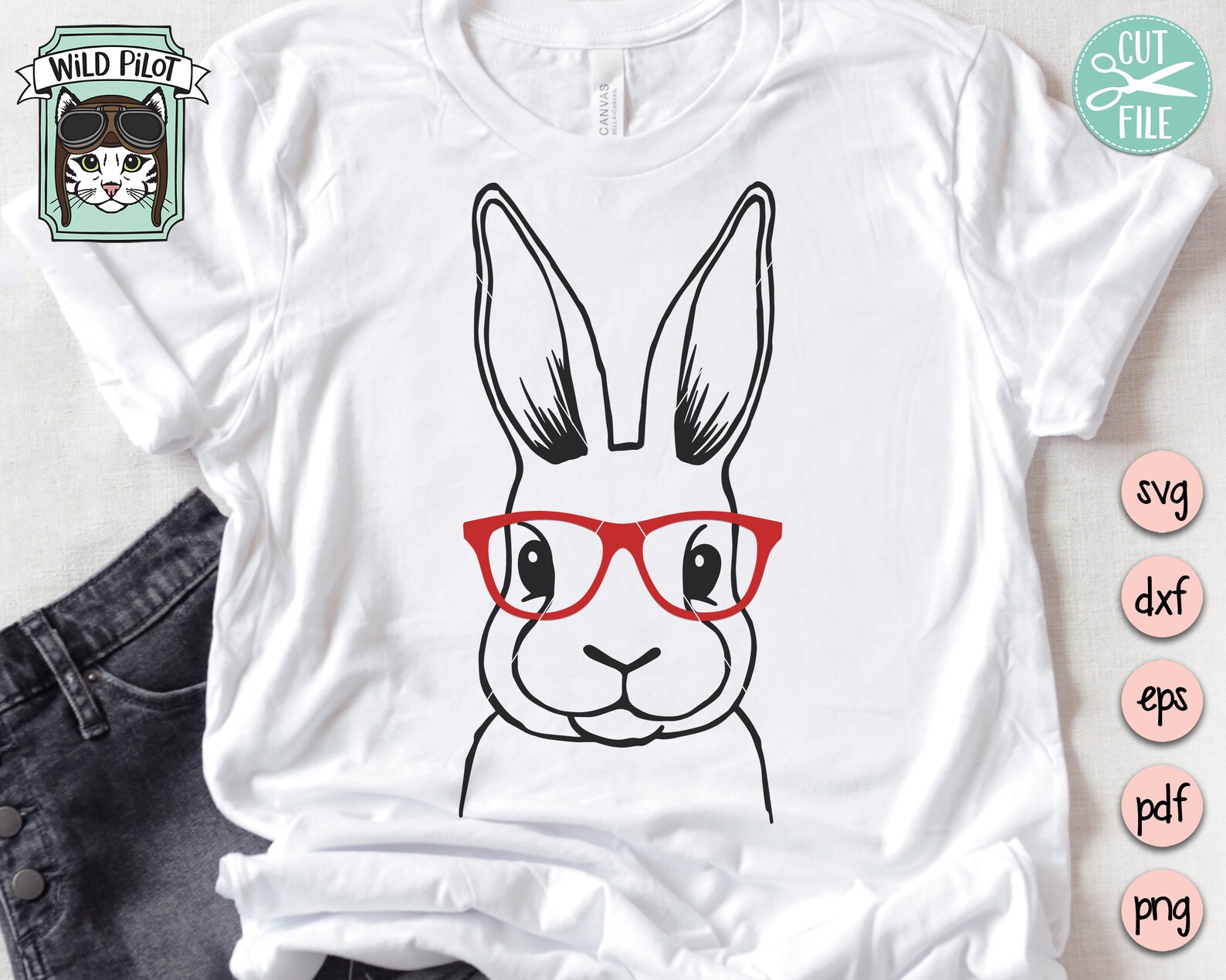 Bunny Glasses SVG Easter Bunny SVG Easter Clipart Easter - Etsy