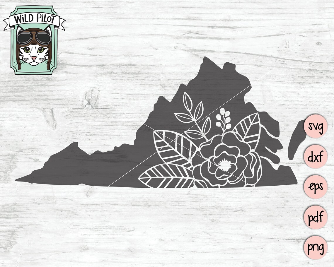 Virginia Svg File Virginia Silhouette Svg Virginia Cut File - Etsy