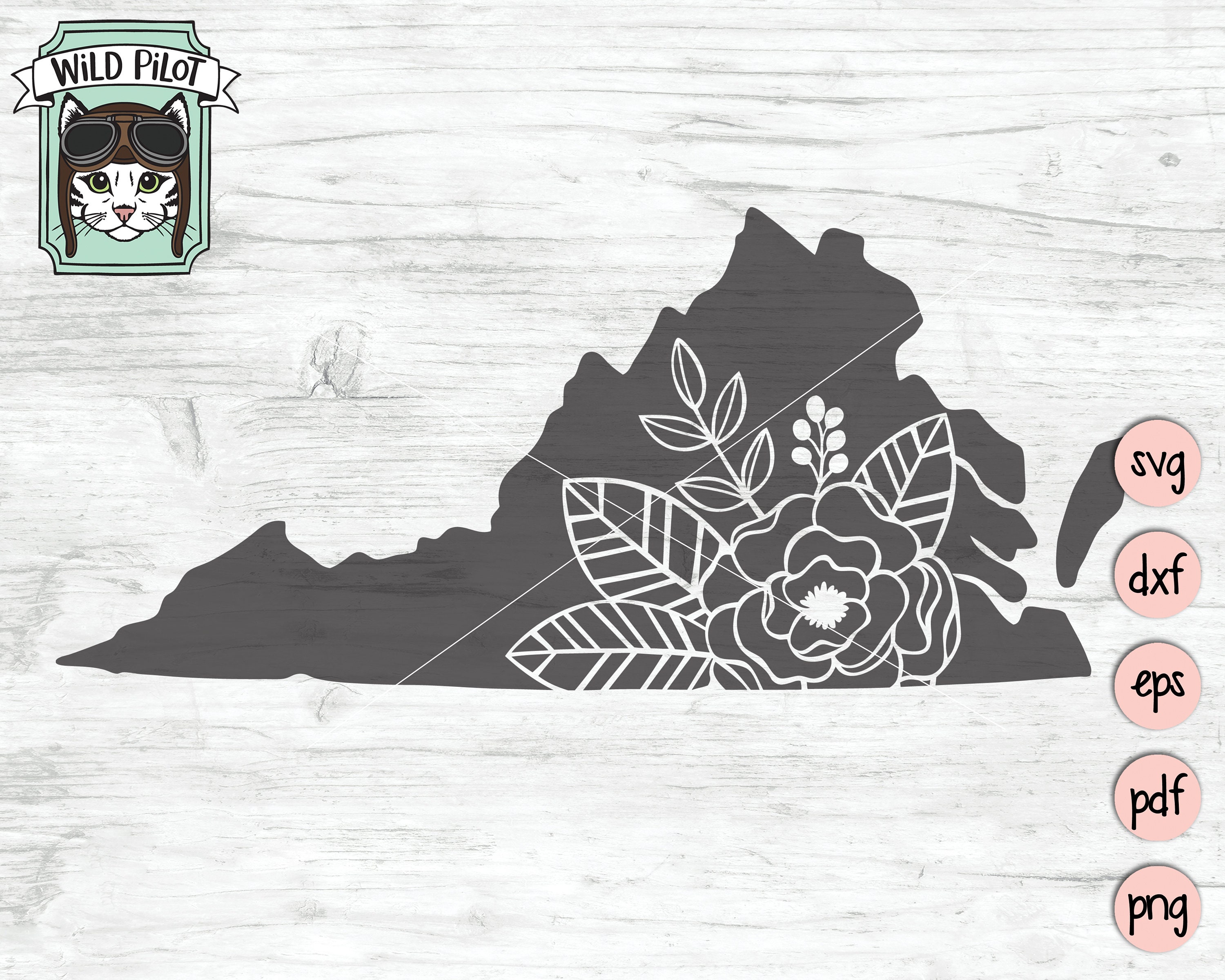 Virginia Svg File Virginia Silhouette Svg Virginia Cut File - Etsy