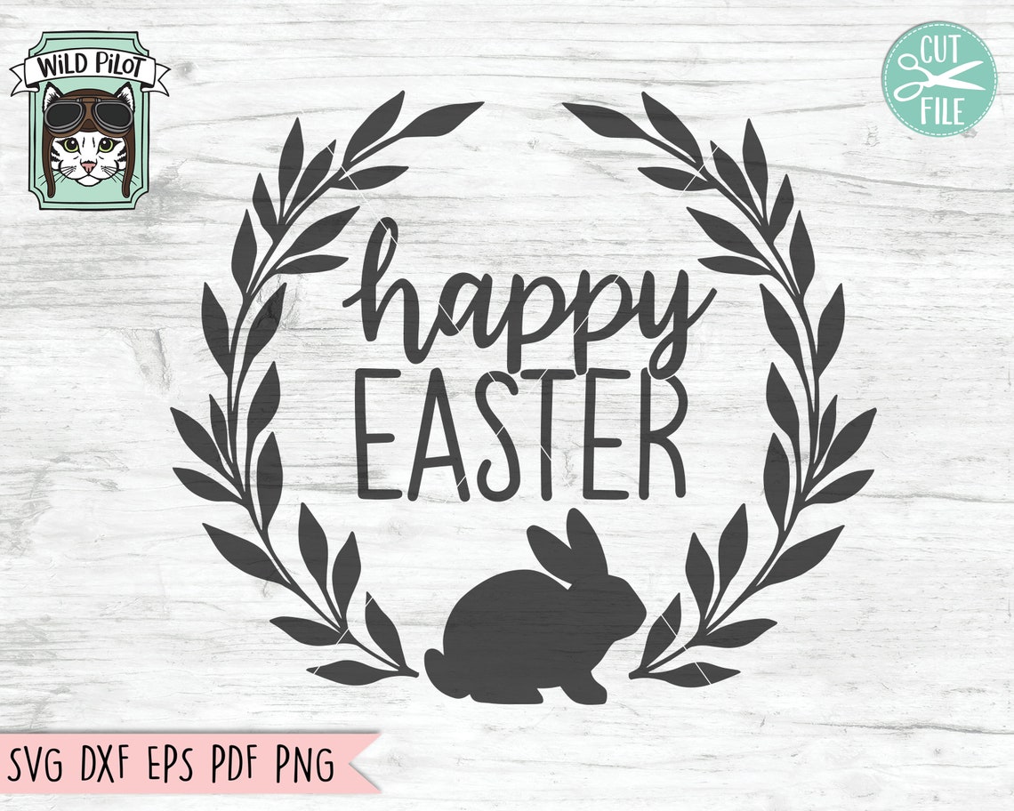 Happy Easter SVG Cut File Easter Sign SVG File Happy Easter - Etsy