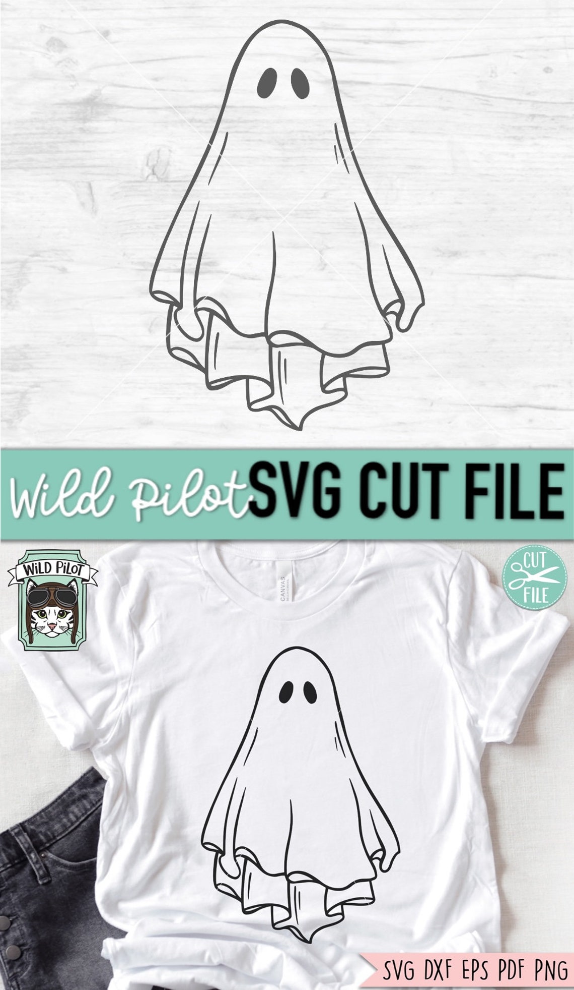 Ghost SVG File Halloween SVG Halloween Cut File Ghost Cut - Etsy