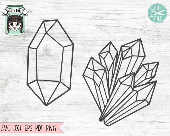 Crystals SVG Files Crystal Cut File Crystal Vector Crystal - Etsy