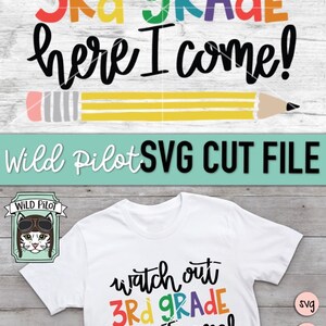 School Sign SVG, Back to School SVG, 3rd Grade SVG File, Watch Out ...