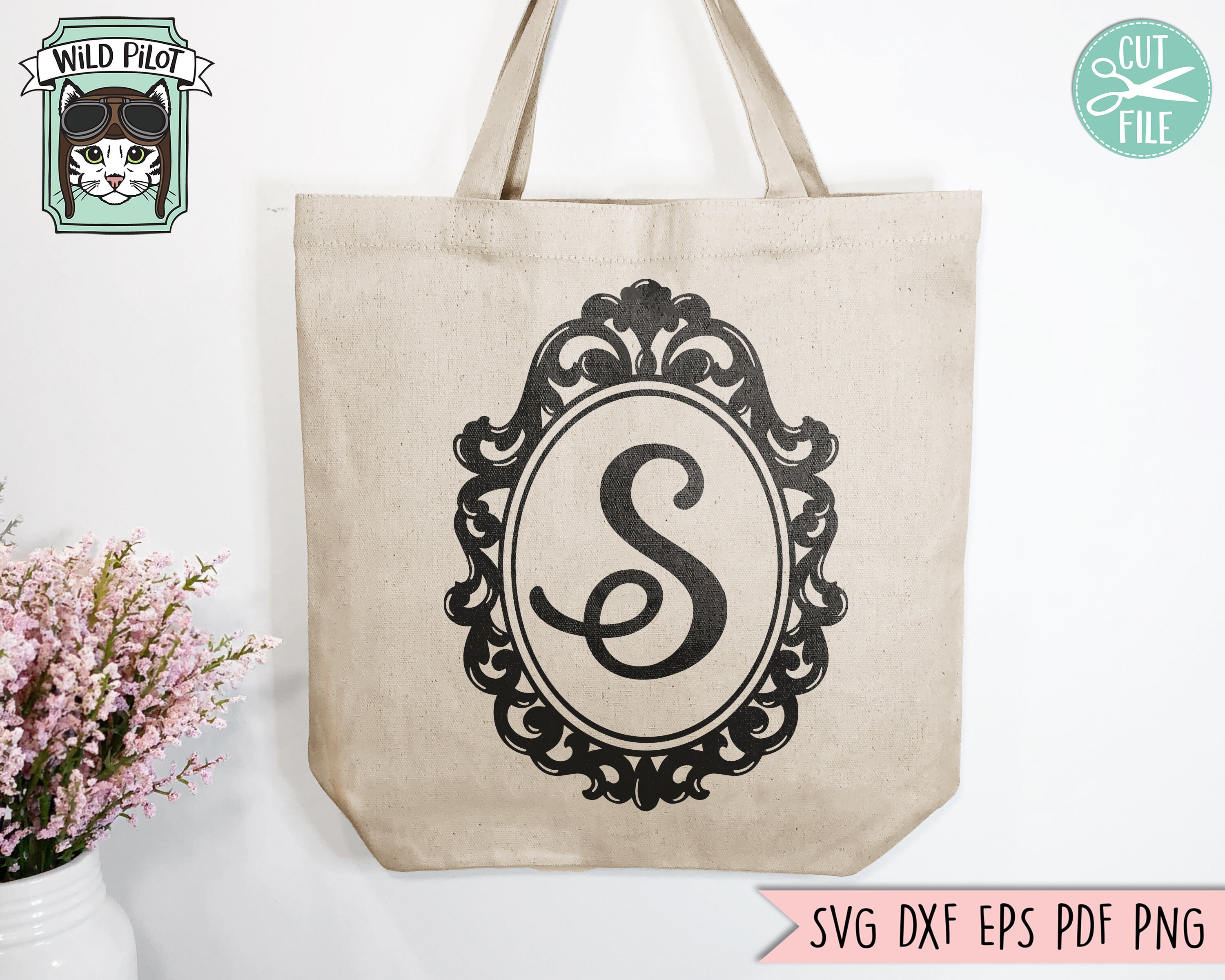 Monogram Frame SVG, Decorative Frame Svg File, Ornate Frame Clipart ...