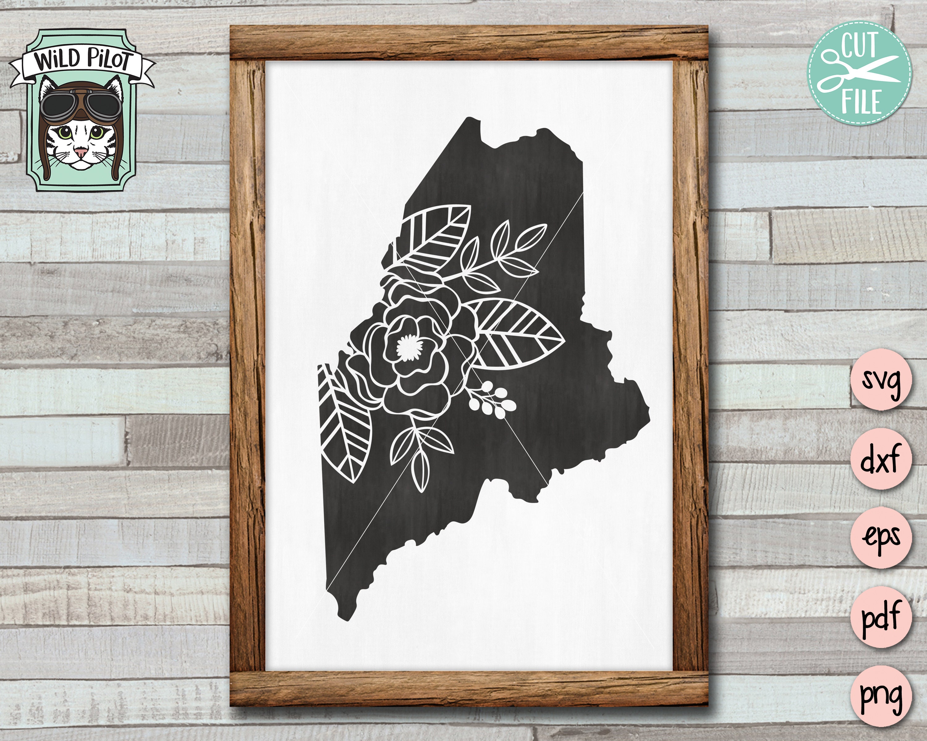Maine Svg File, Maine Silhouette Svg, Maine Cut File, Maine Clipart ...