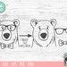Bear Svg File Bear With Glasses Bowtie Svg Bear Cut File - Etsy