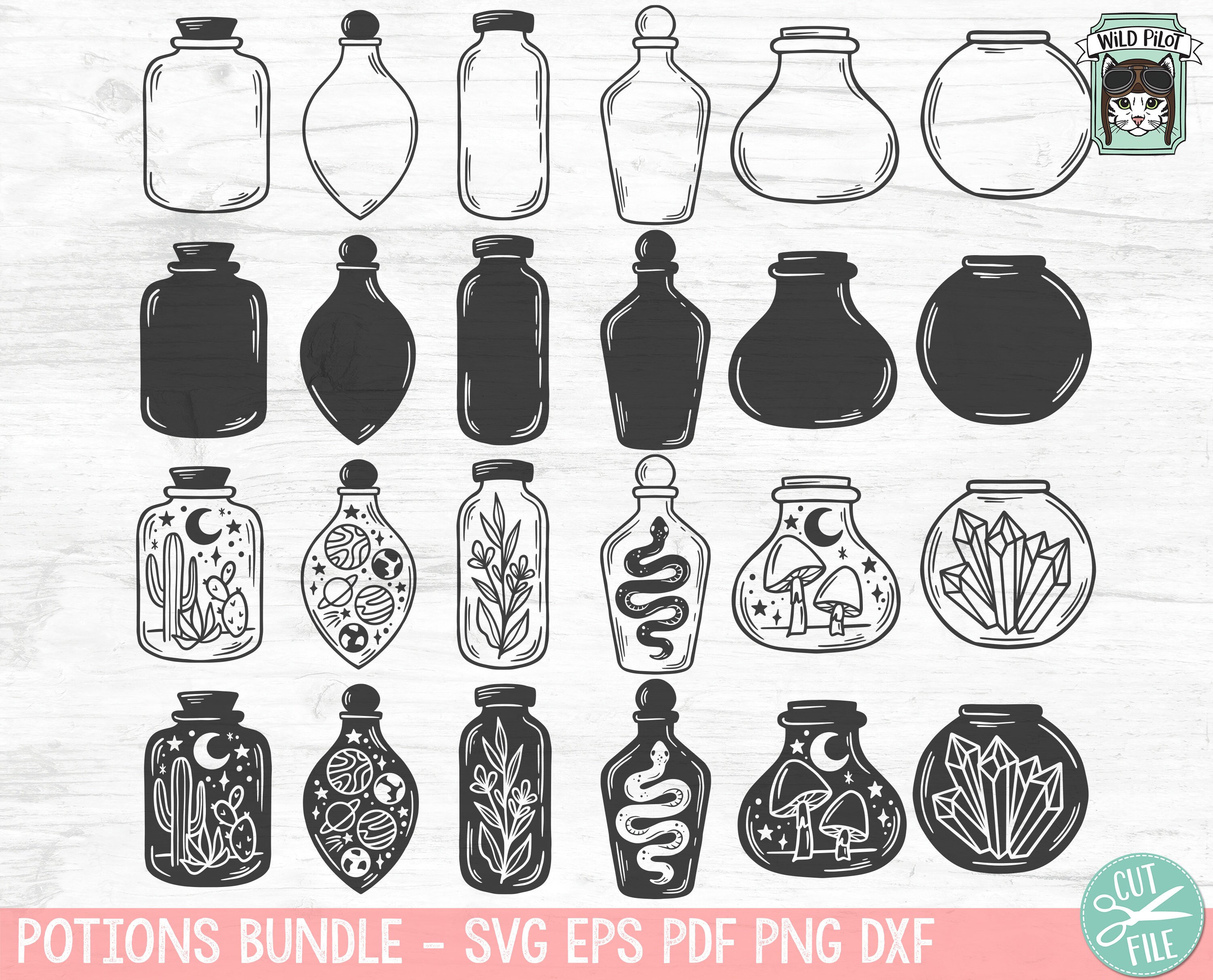 Potions SVG File Bundle Mystical Svg Bundle Apothecary Cut - Etsy Canada