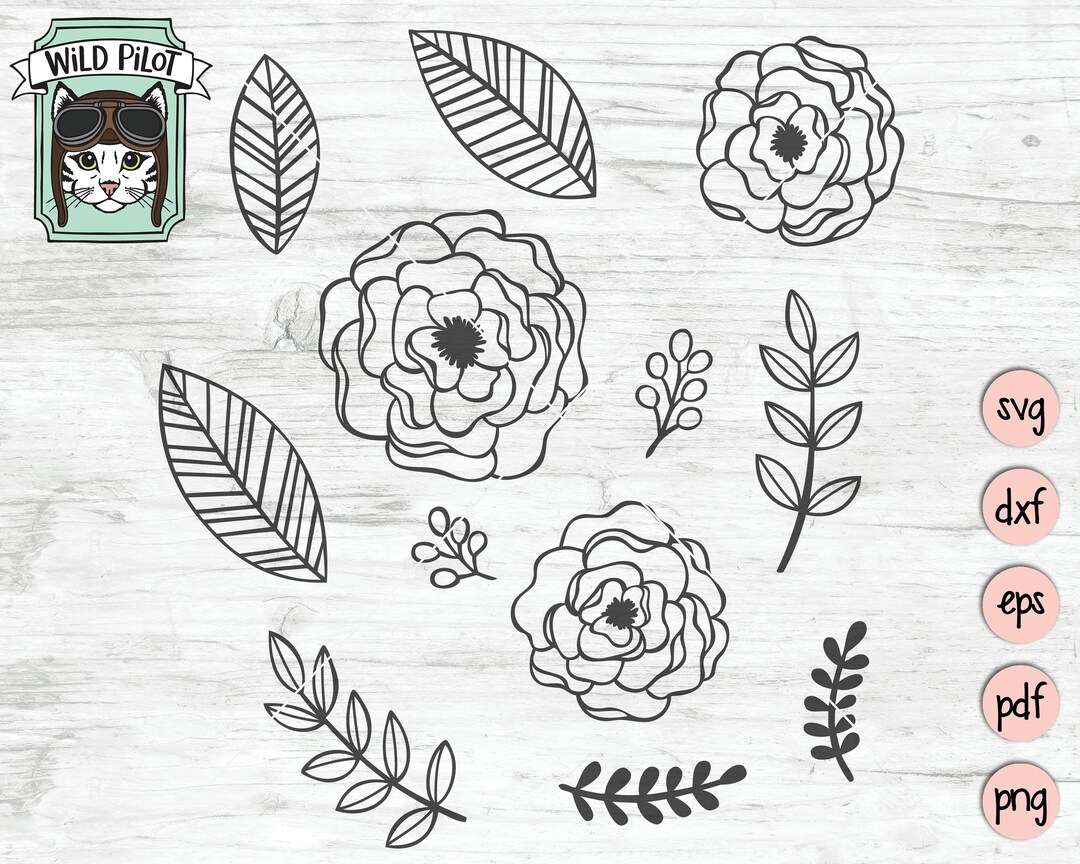 Flowers SVG File, Floral SVG Files, Flowers Cut File, Paper Flowers ...