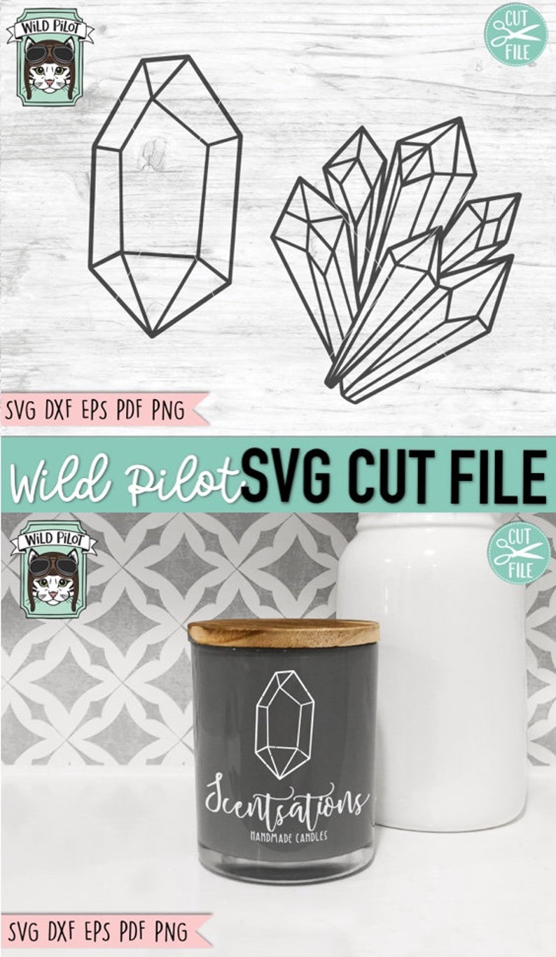Crystals SVG Files Crystal Cut File Crystal Vector Crystal - Etsy