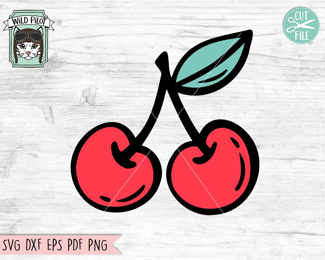 Cherry SVG File, Cherry PNG, Valentines SVG File, Valentines Day Cut ...