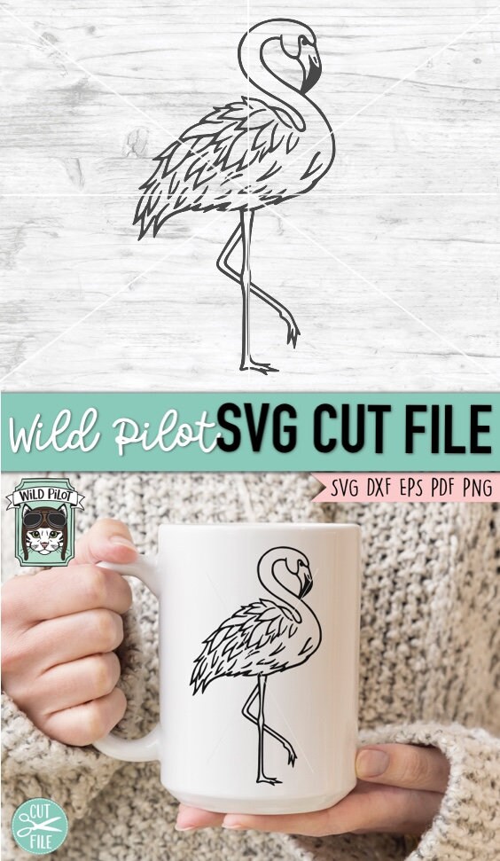 Flamingo Svg File Flamingo Cut File Animal Face Cute - Etsy