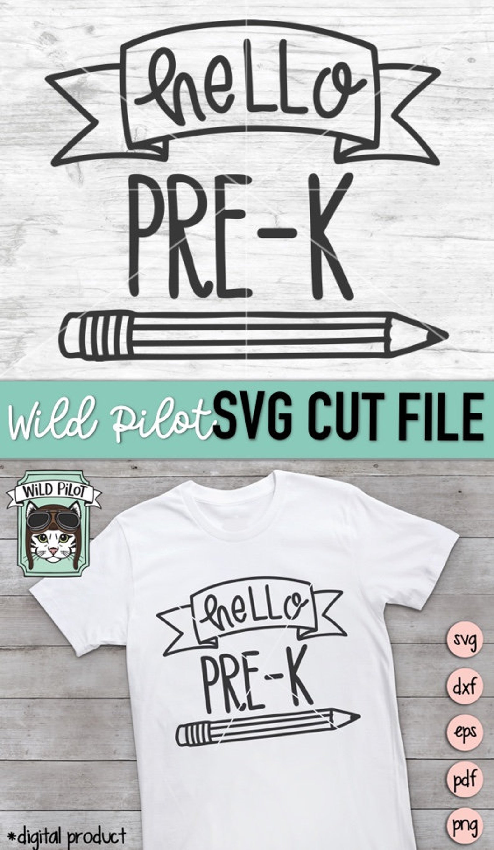 Pre K SVG File, Hello Pre-k Svg File, Prek Svg File, First Day of ...