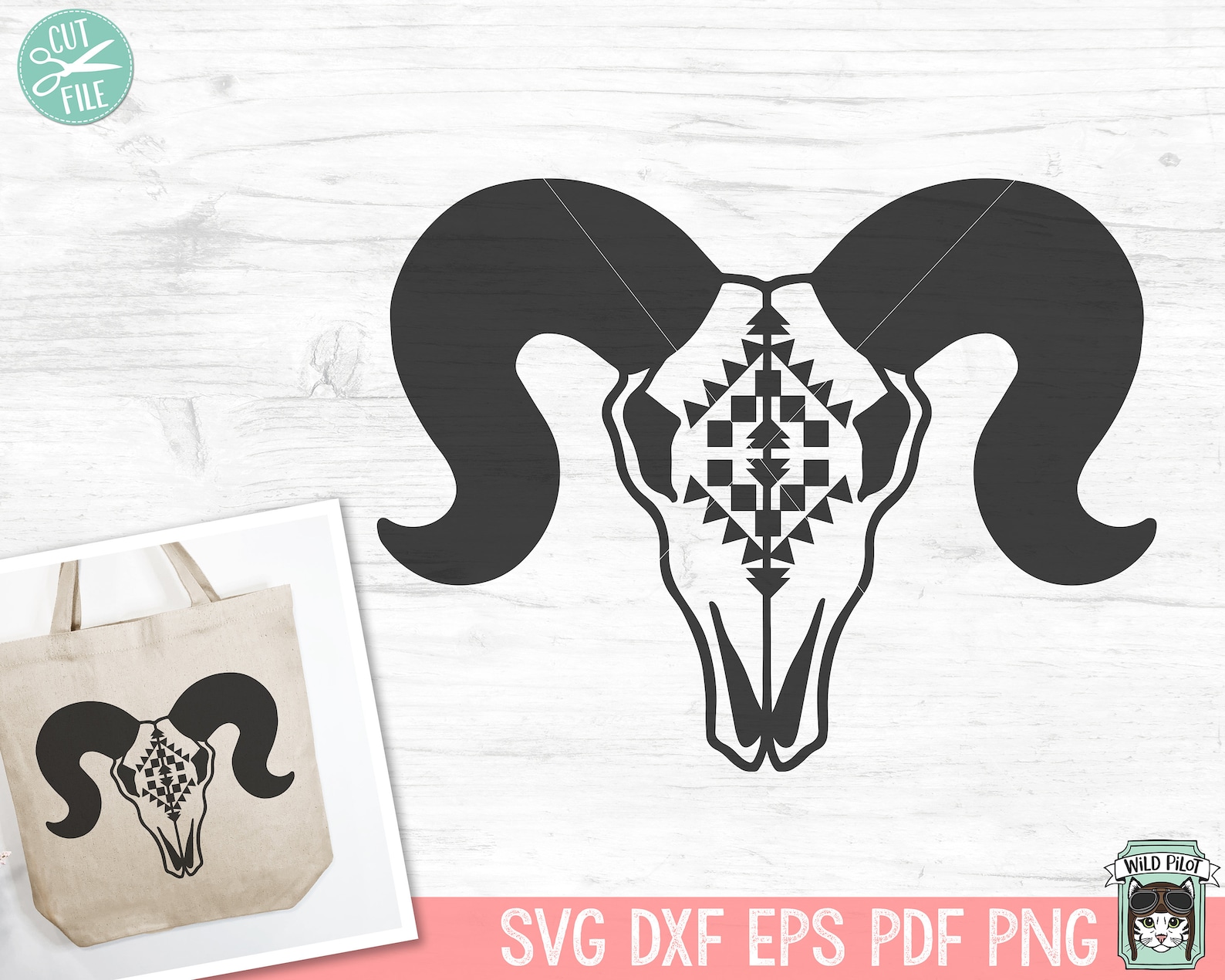 Ram Skull SVG Cut File Ram Skull PNG Mystical Svg Geometric - Etsy