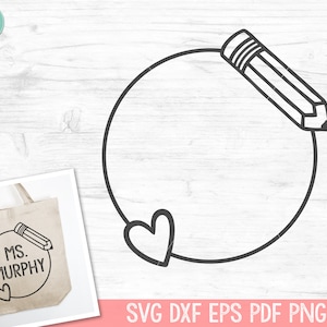 Monogram Frame SVG, Teacher Shirt SVG, Teacher Monogram Frame Svg ...