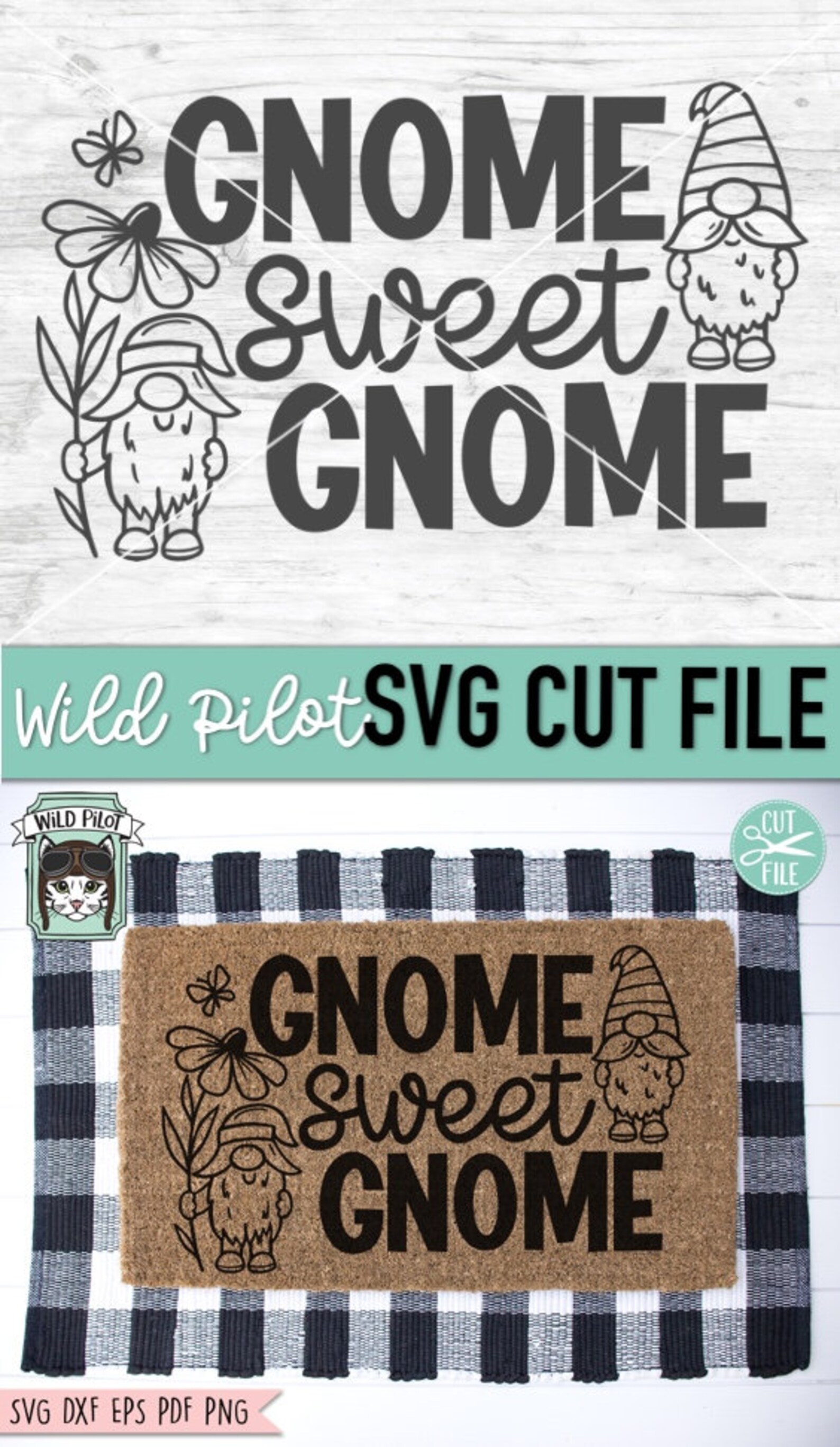 Gnome SVG File, Gnome Sweet Gnome SVG File, Home Sweet Home SVG Cut ...