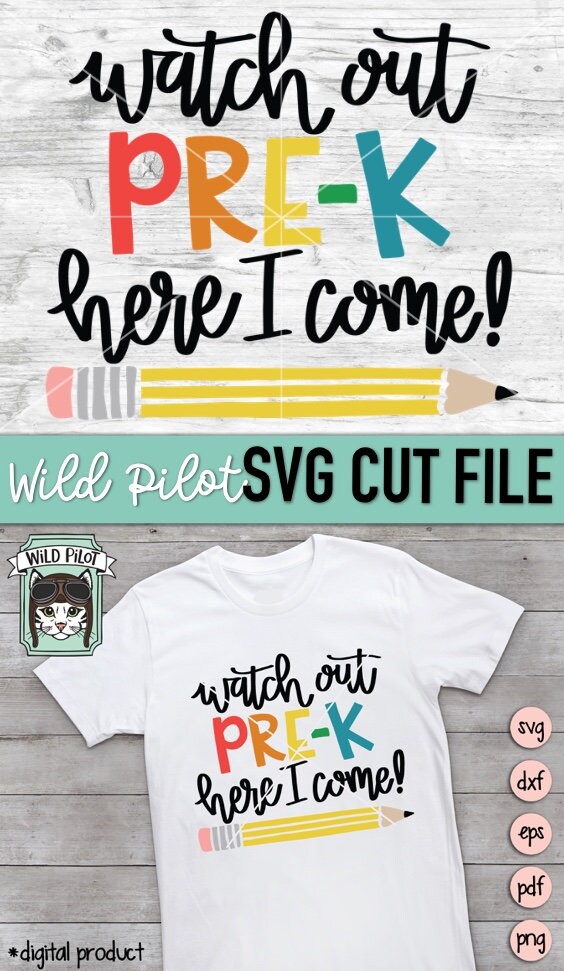 Prek SVG File Watch Out Pre-k Here I Come Svg First Day of | Etsy