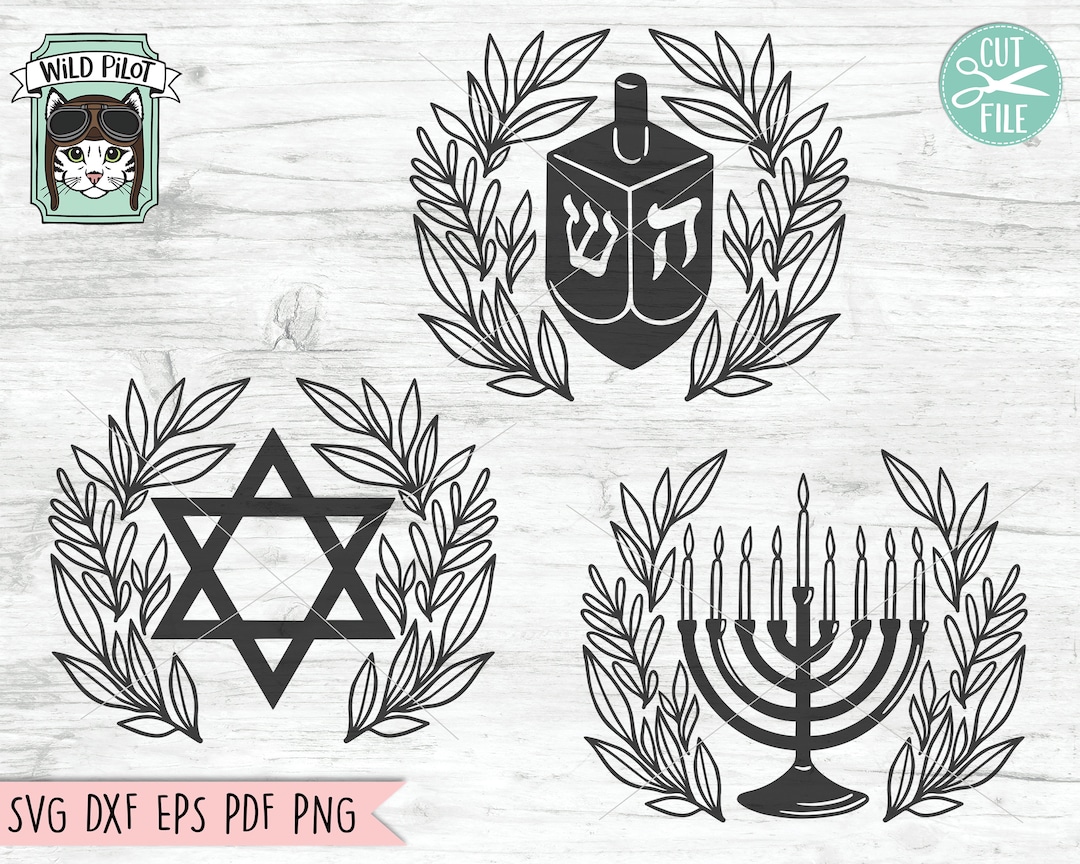 Hanukkah Svg File, Chanukah Svg File, Hanukkah Cut File, Dreidel Svg ...
