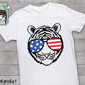 July 4th Tiger SVG, Funny Tiger Svg, Fourth of July Tiger Svg File ...