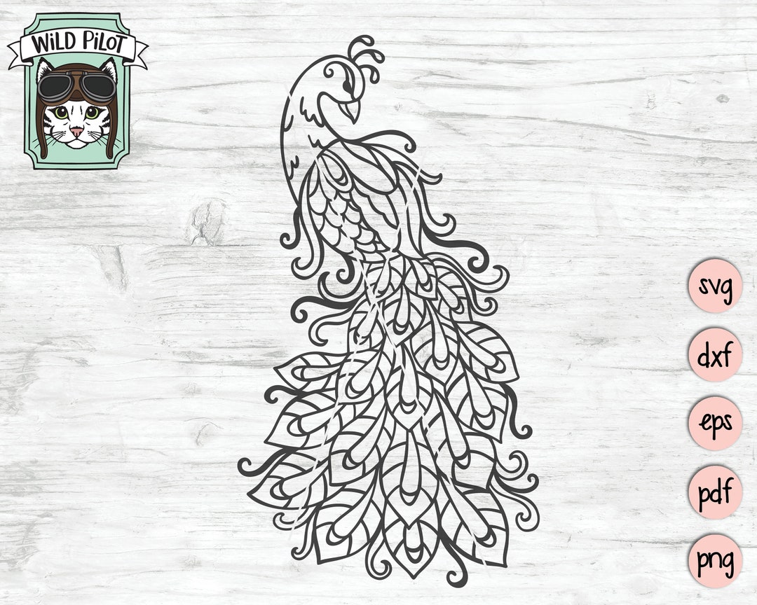 Peacock SVG File, Peacock Cut Files, Peacock Clipart, Peacock Clip Art ...