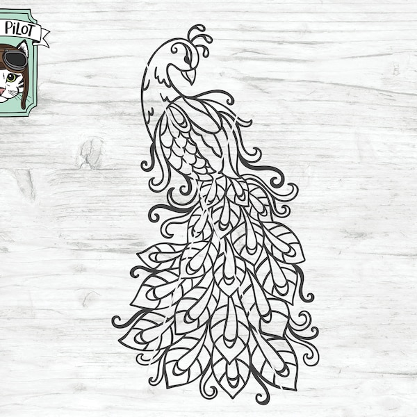 Peacock Stencil - Etsy