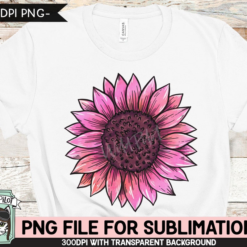 Pink Sunflower - Etsy