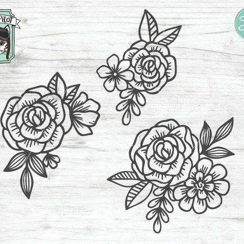 Flower SVG Files Floral SVG Files Flower Cut File Flower - Etsy