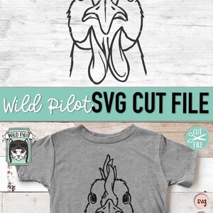 Chicken SVG File, Chicken Face SVG, Chicken Cut File, Animal Face Svg ...