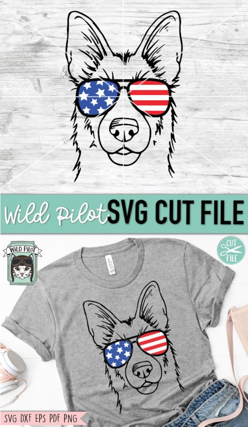 German Shepherd SVG, Fourth of July Dog Svg File, July 4th German ...