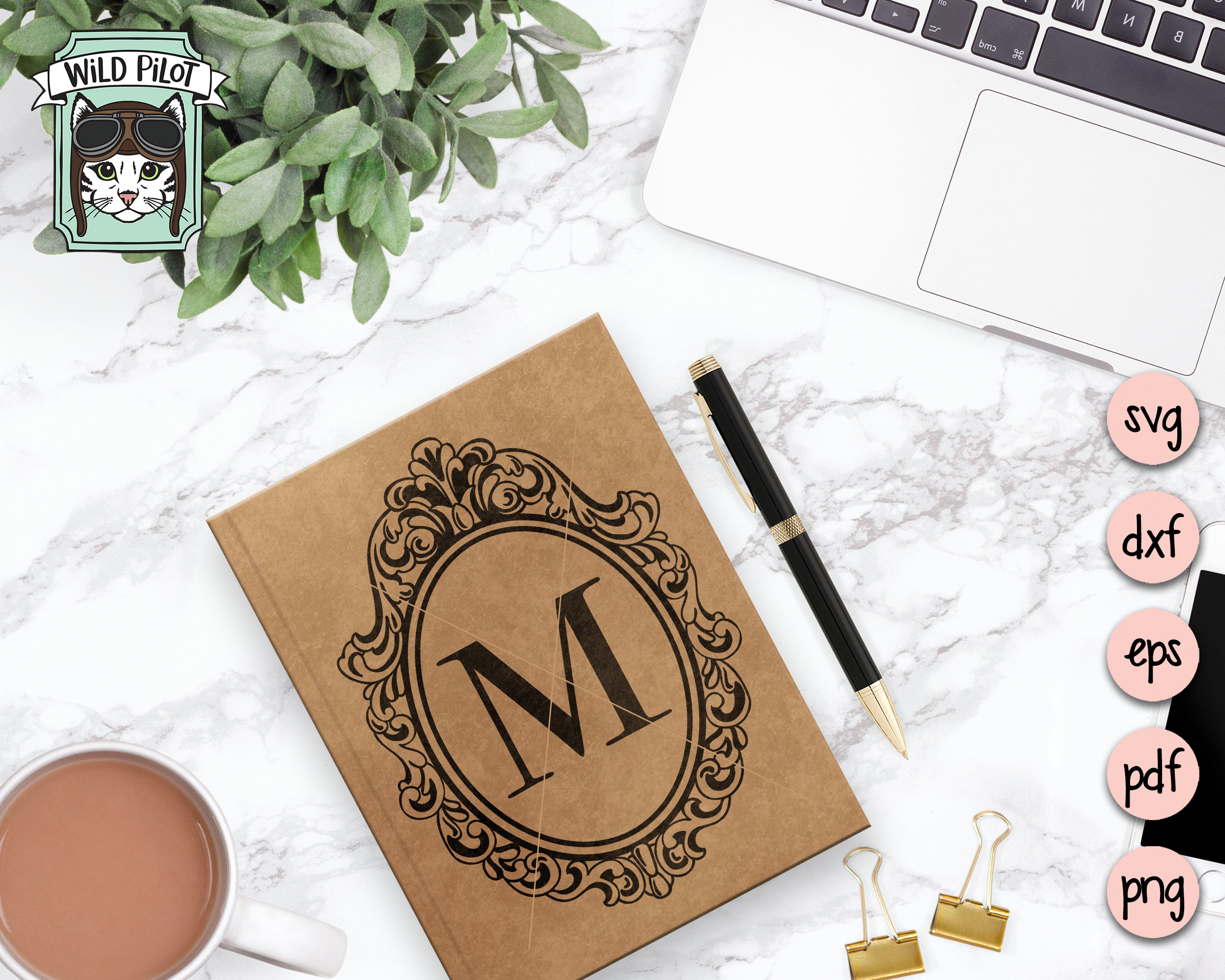 Monogram Frame SVG, Decorative Frame Svg File, Ornate Frame Clipart ...