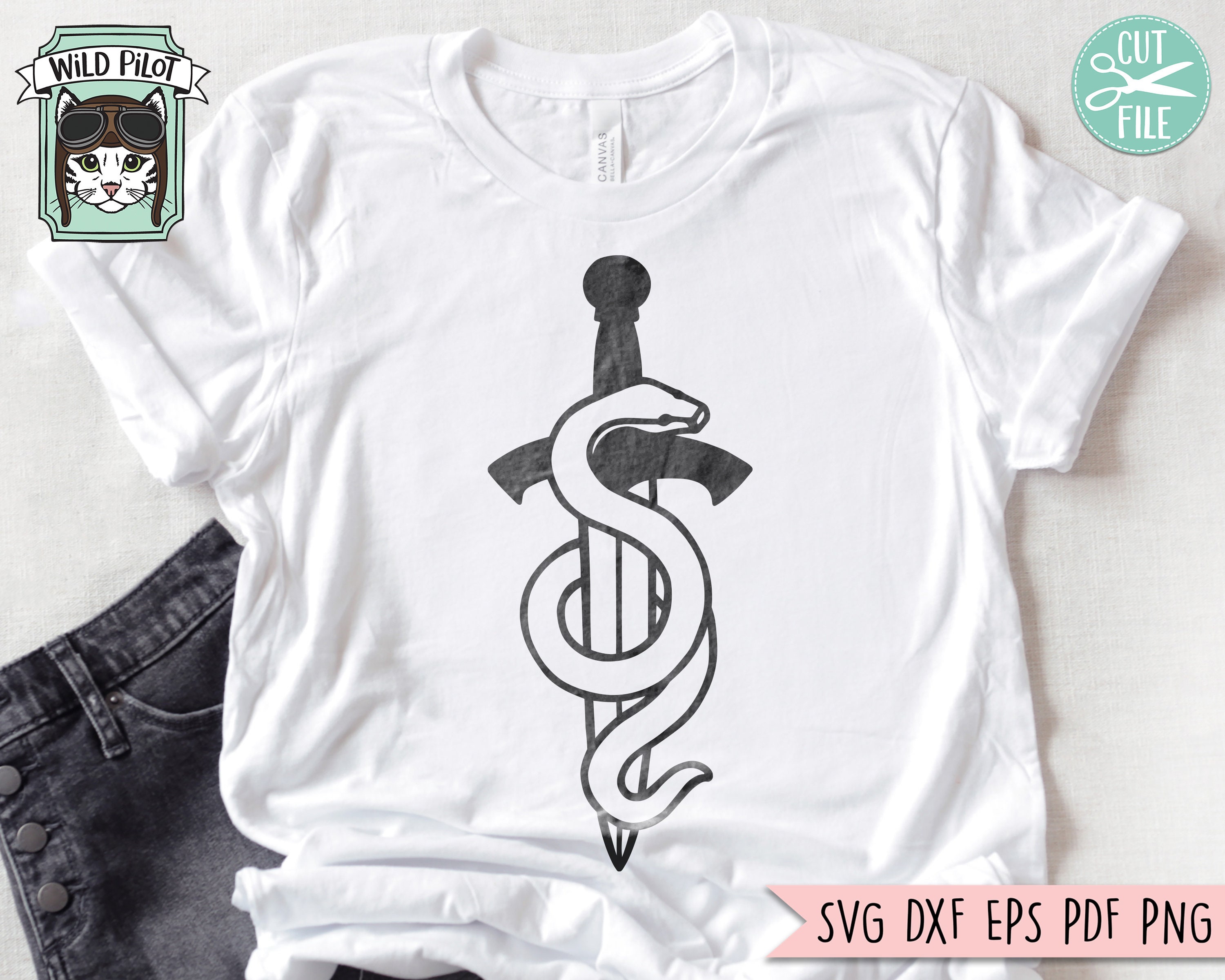 Sword SVG, Snake SVG, Snake Cut File, Sword Png, Tattoo Svg, Animal Svg ...