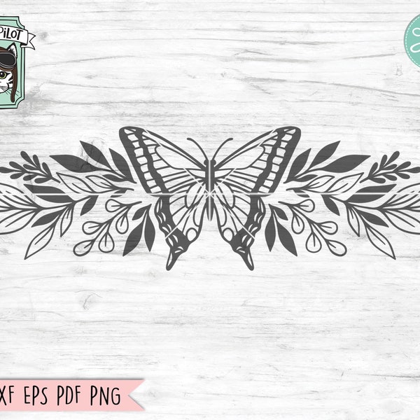 Butterfly Border Svg - Etsy