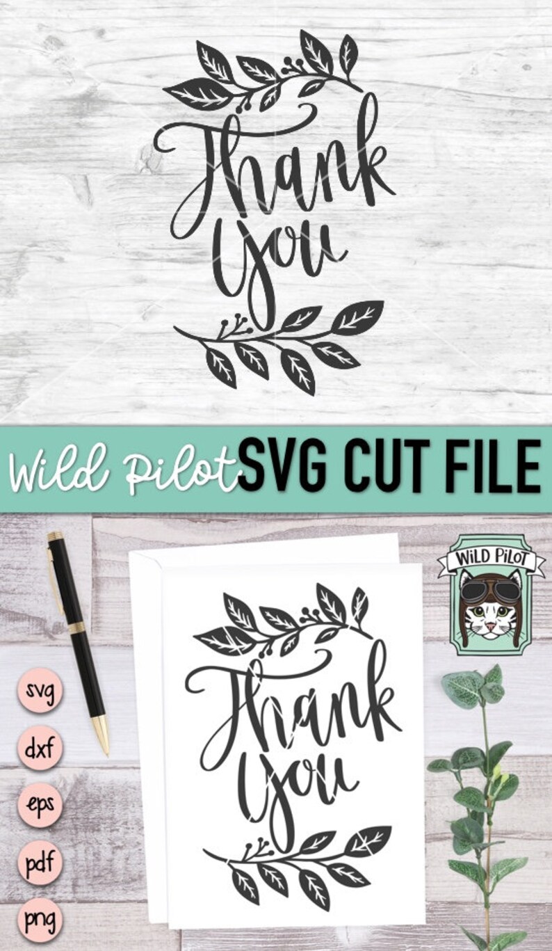 Thank You SVG File Thank You Cut File Thank You Vector - Etsy