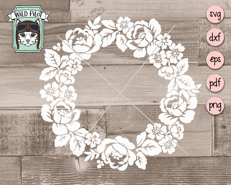 Fichier de couronne SVG fichier SVG de couronne de fleur - Etsy France