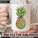 Pineapple SUBLIMATION Designs Png, Rainbow Pineapple Sublimation Png ...