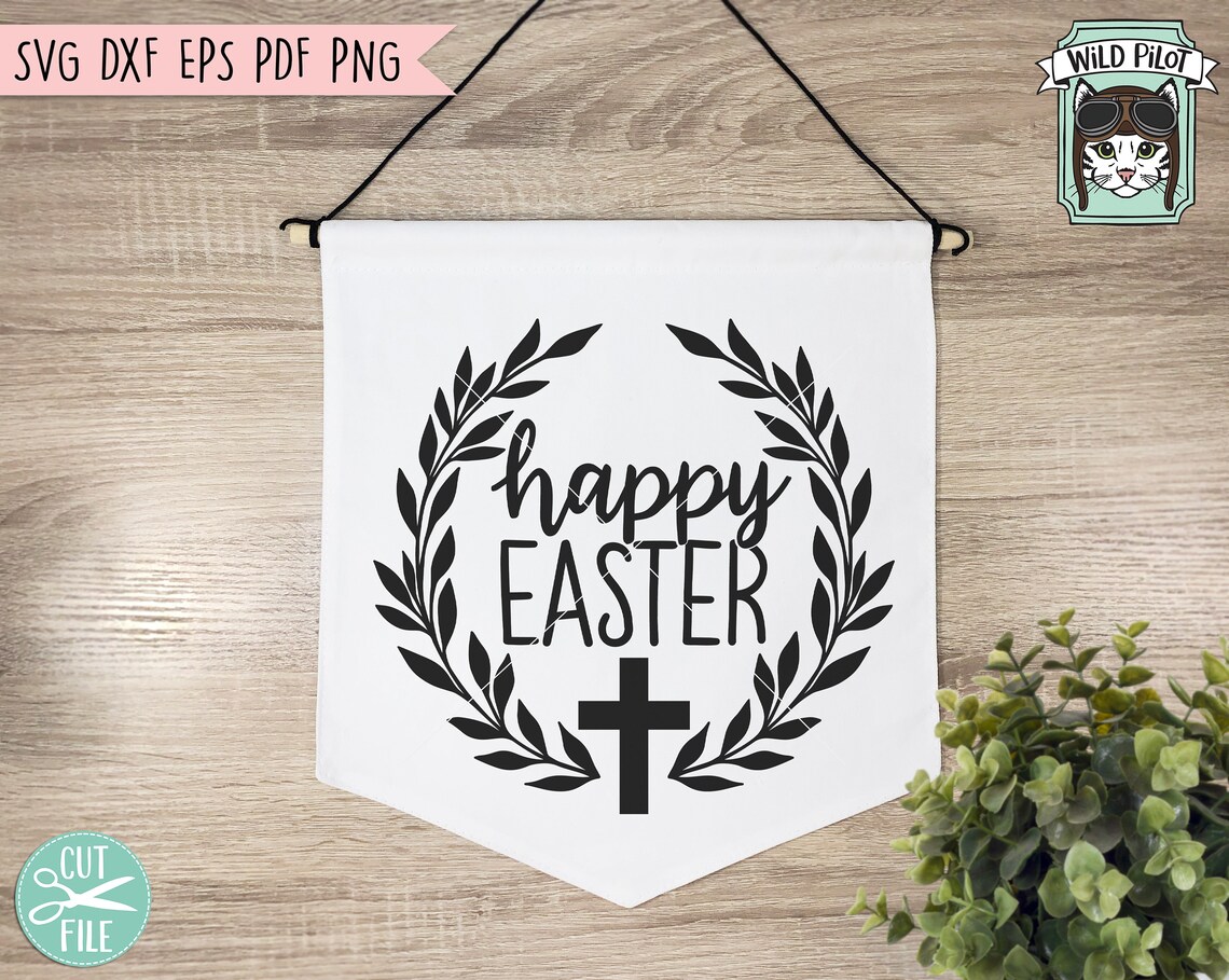 Happy Easter SVG Cut File Easter Sign SVG File Happy Easter - Etsy