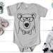 Bear Svg File Bear With Glasses Bowtie Svg Bear Cut File - Etsy