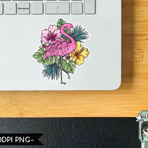 PRINTABLE Tropical Sticker Files PNG, Tropical Flower Illustrations ...
