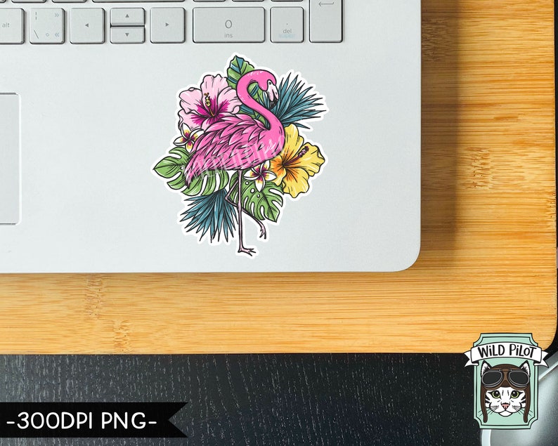 PRINTABLE Tropical Sticker Files PNG Tropical Flower - Etsy