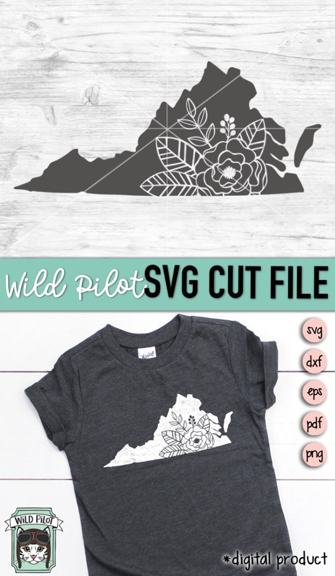 Virginia Svg File Virginia Silhouette Svg Virginia Cut File - Etsy