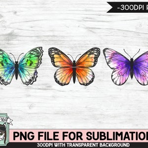 Watercolor Butterfly SUBLIMATION Design Png, Butterfly PNG Sublimation ...