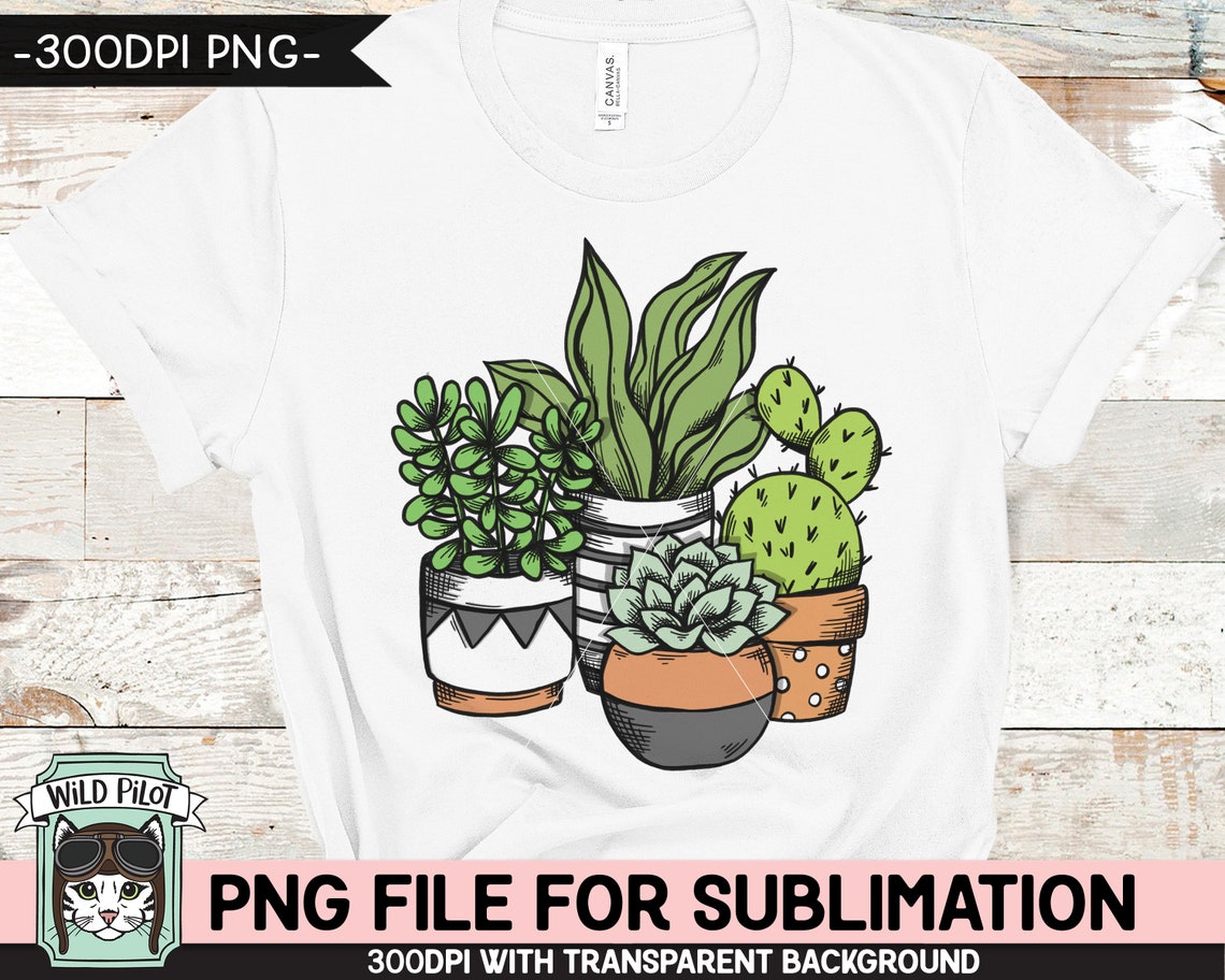 Cactus SUBLIMATION Design PNG Succulent PNG Sublimation File - Etsy