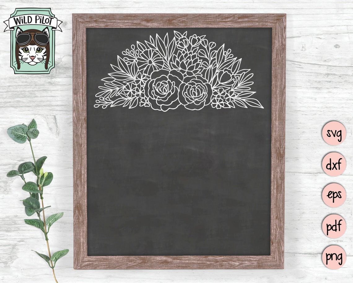 Flower Round Border SVG Flower Border Svg Flower Svg File - Etsy