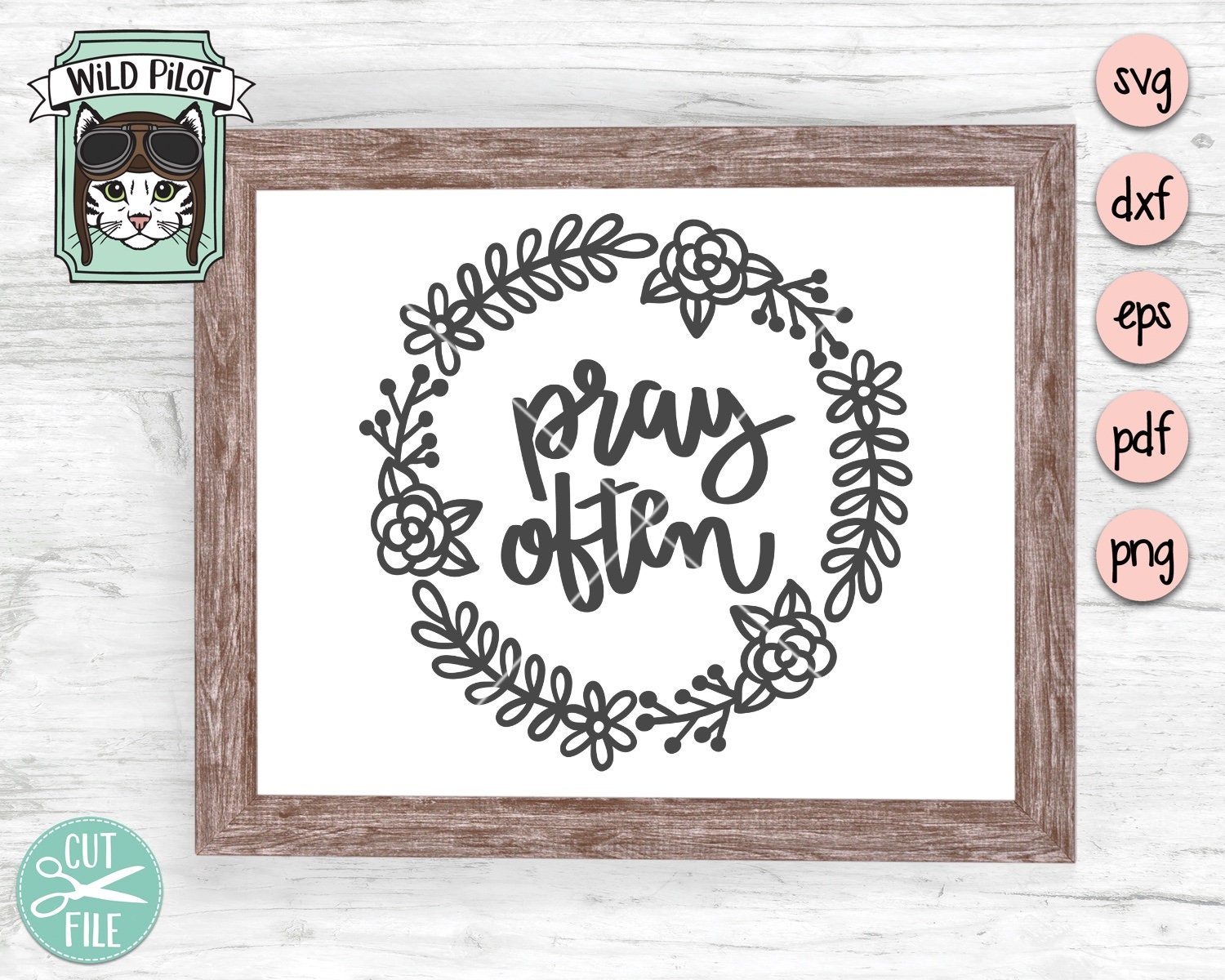 Pray SVG Pray Often SVG Religious Svg File Religious Quote | Etsy Canada