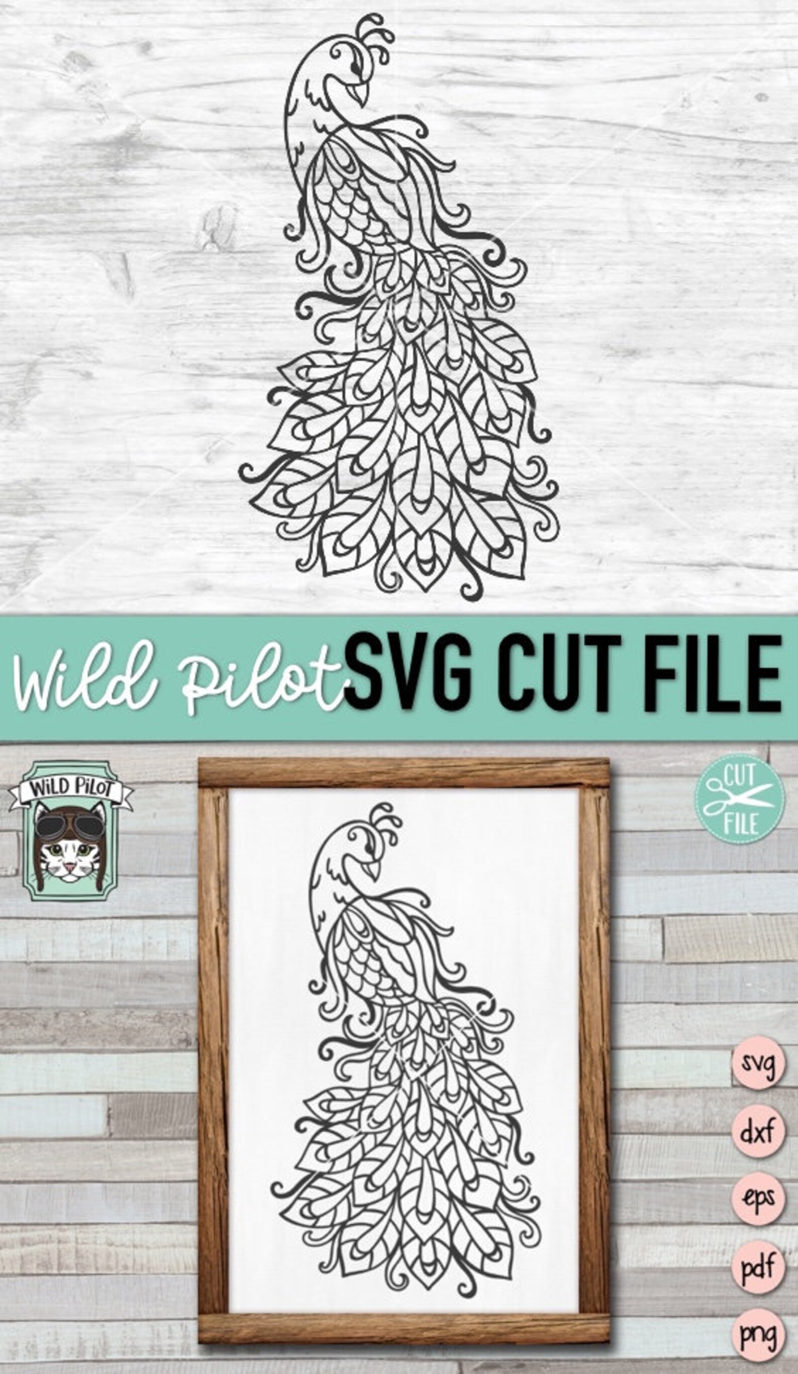Peacock SVG File, Peacock Cut Files, Peacock Clipart, Peacock Clip Art ...