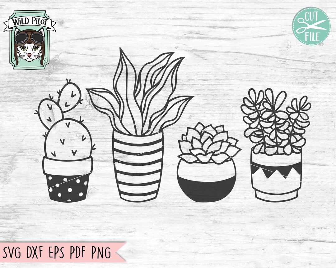 Cactus SVG File, Succulent Svg File, Plants Svg File, Cactus Cut File ...