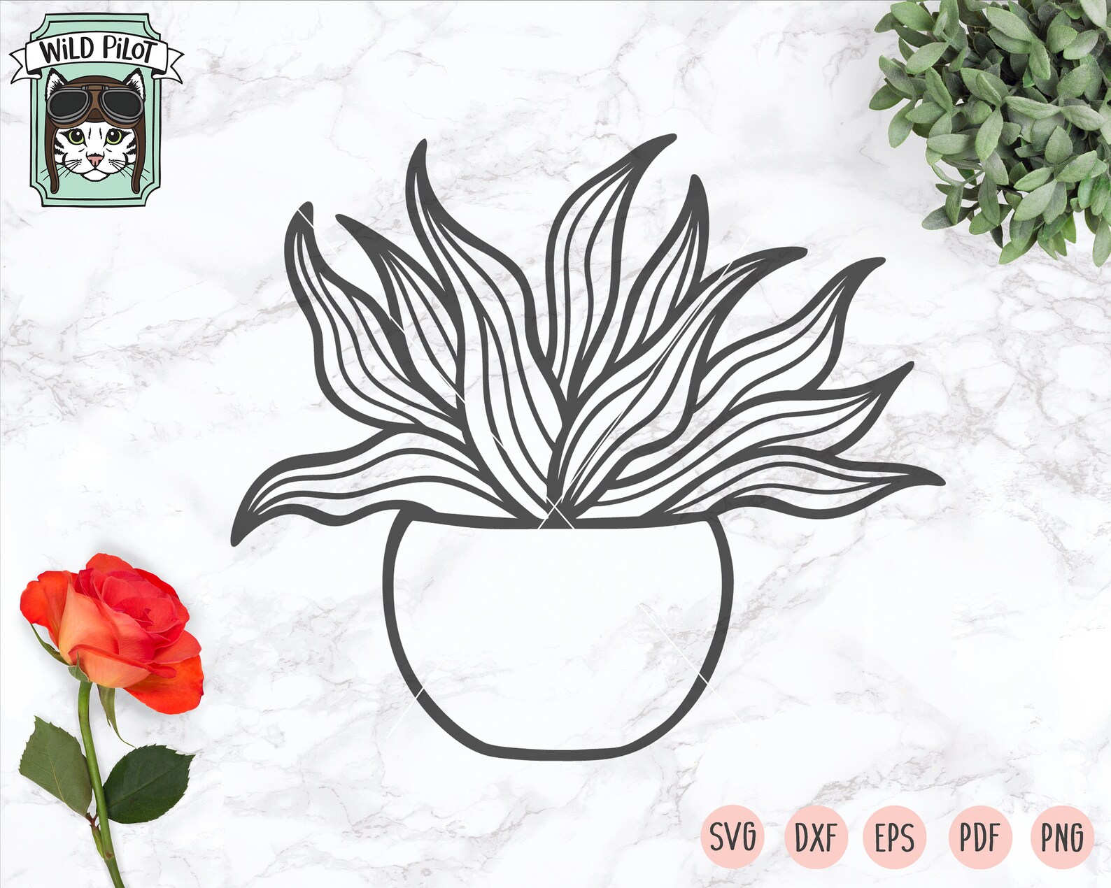 Plants SVG Files Potted Plants Svg File Plant Cut File - Etsy India