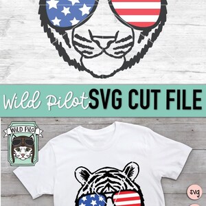July 4th Tiger SVG, Funny Tiger Svg, Fourth of July Tiger Svg File ...