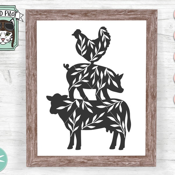 Farm Animals Stack - Etsy